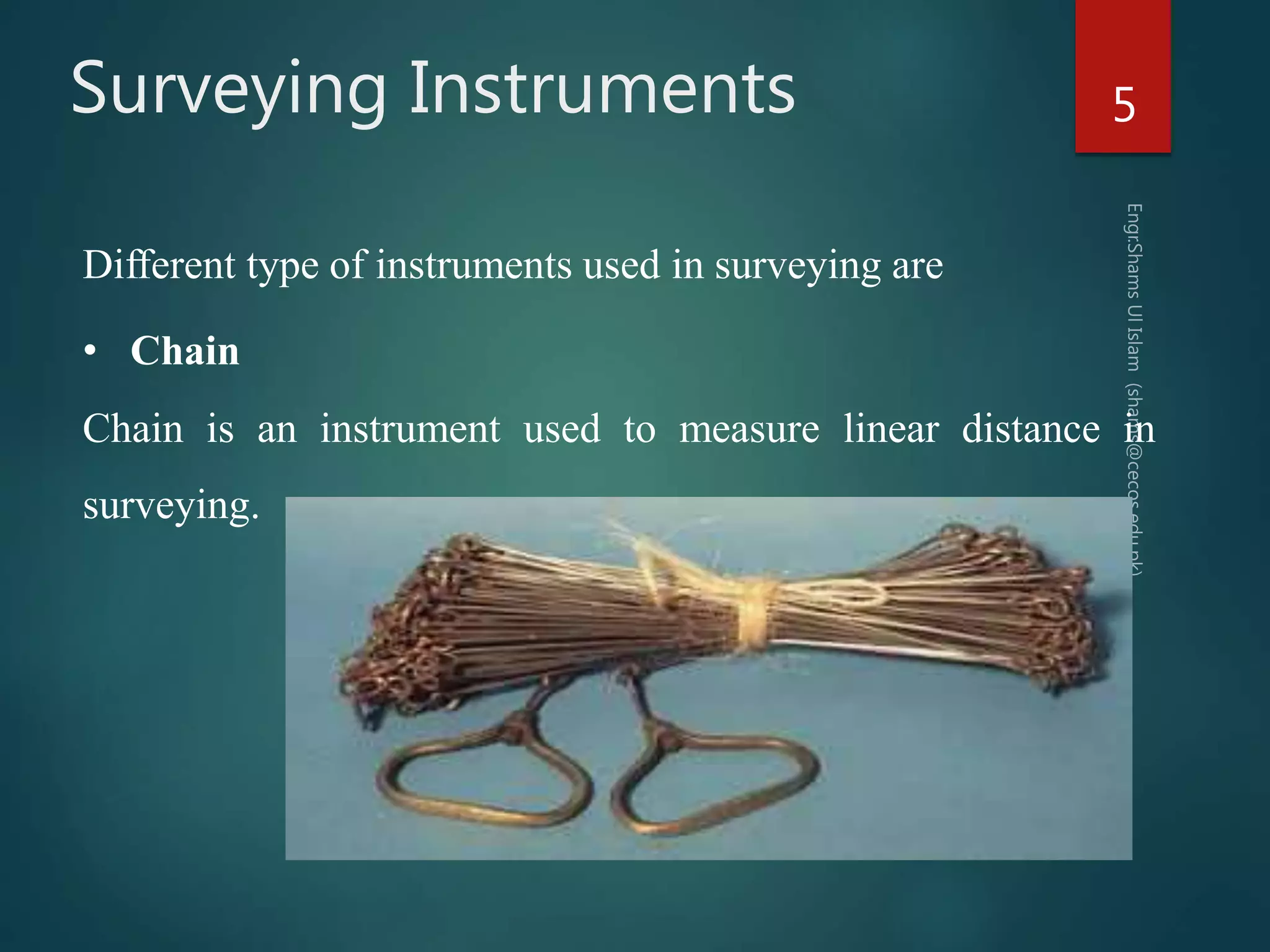 Surveying instruments with their uses | PPTX