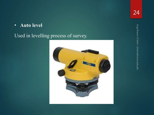 Surveying instruments with their uses | PPTX