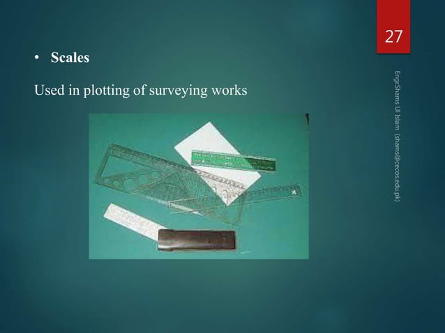 Surveying instruments with their uses | PPTX