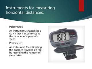 Surveying instruments with their uses | PPTX