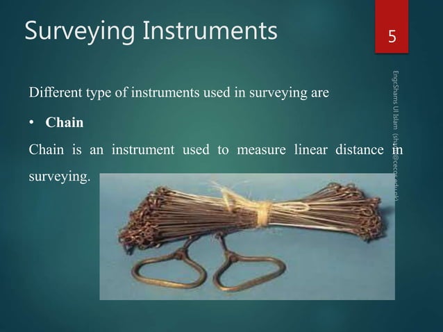 Surveying instruments with their uses | PPTX