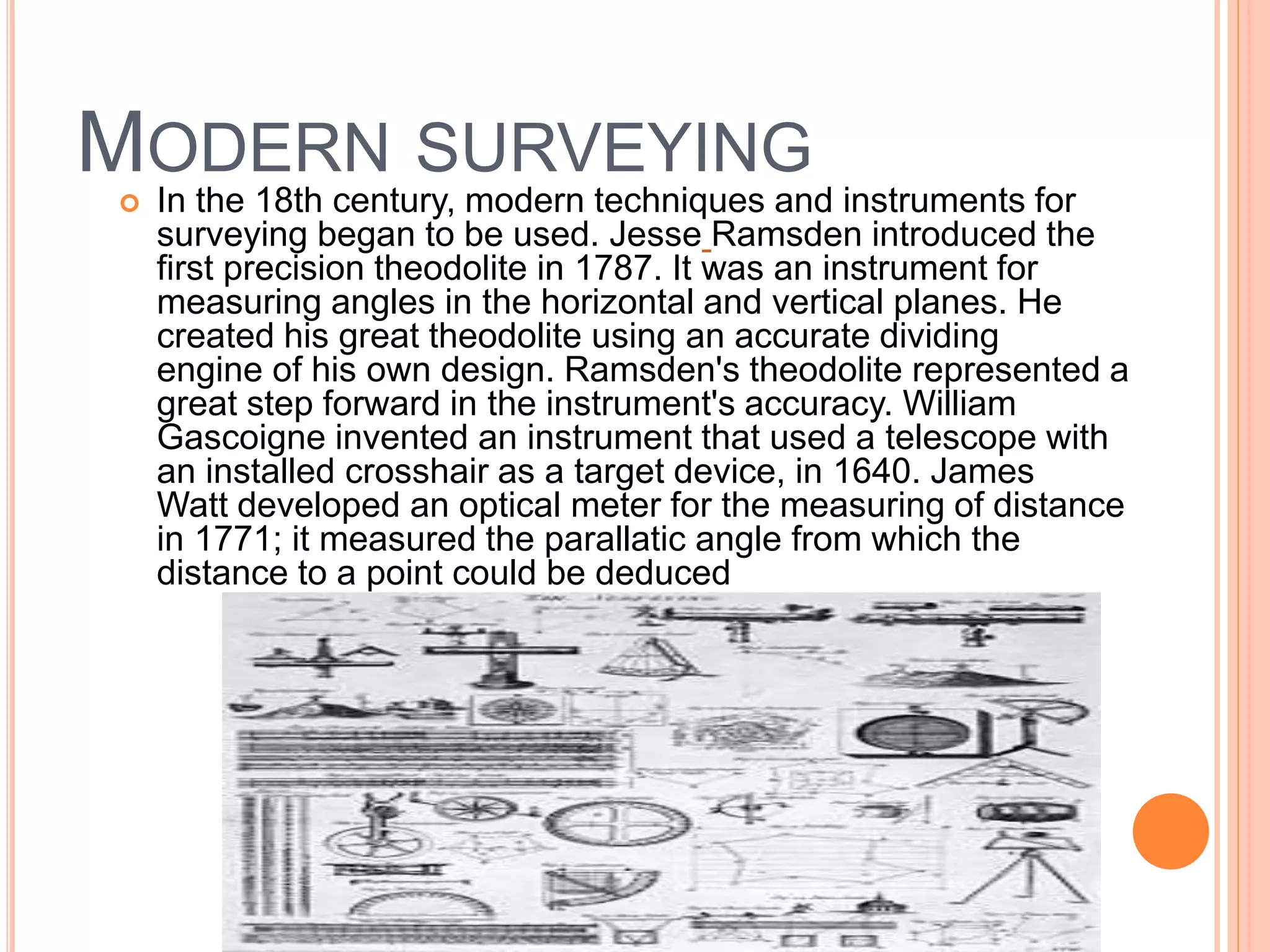 Surveying presentation and its objectives in detail including ...