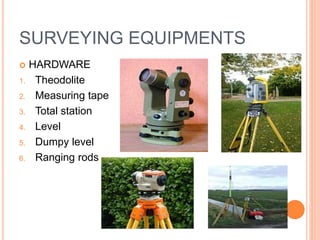 Surveying presentation and its objectives in detail including ...