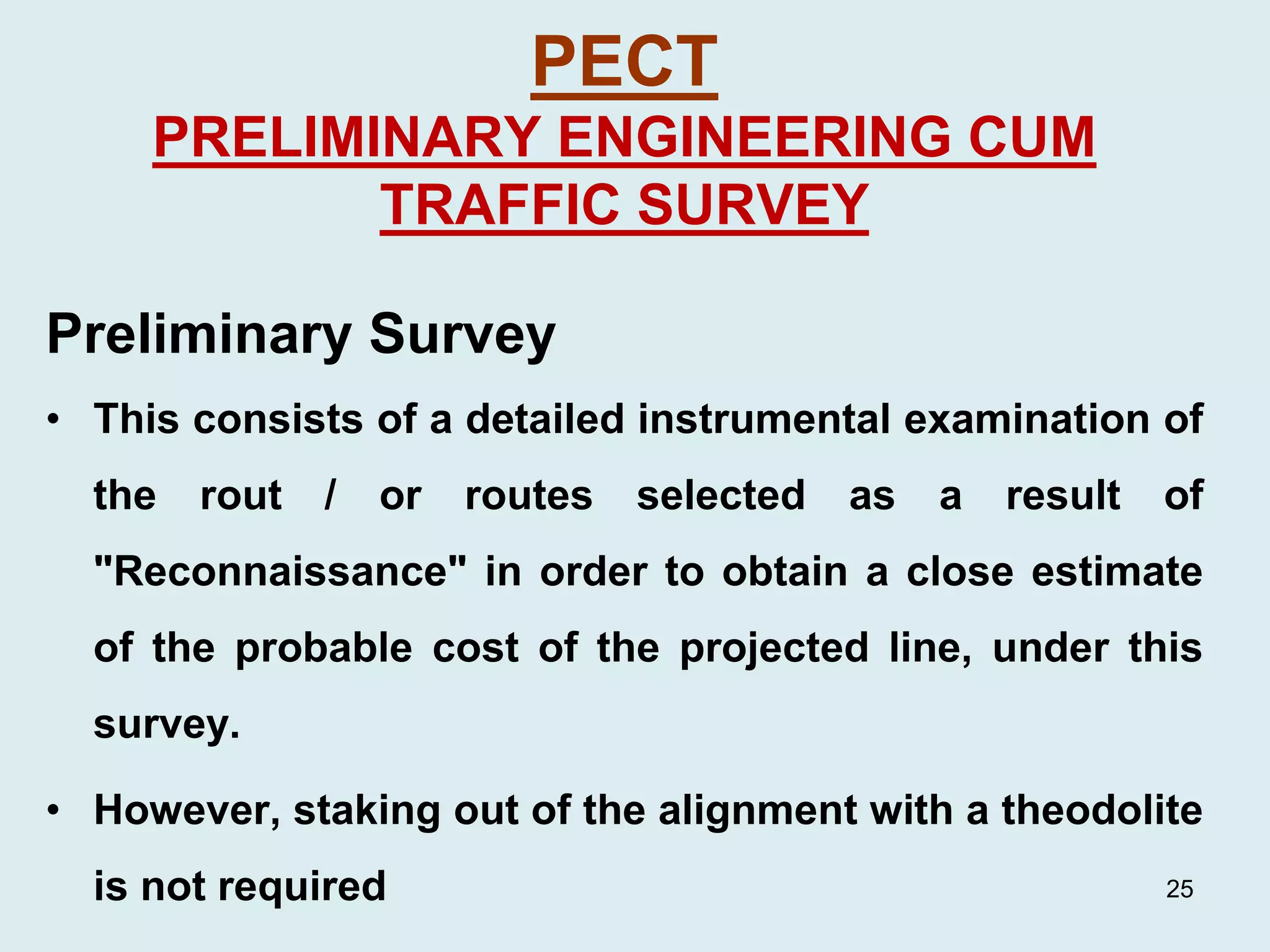 Indian Railways Surveying (RECT, PECT and FLS) | PPTX