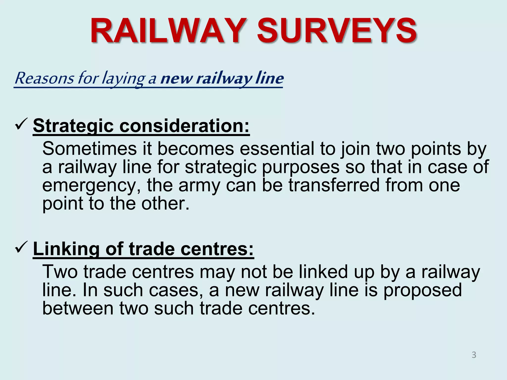 Indian Railways Surveying (RECT, PECT and FLS) | PPTX