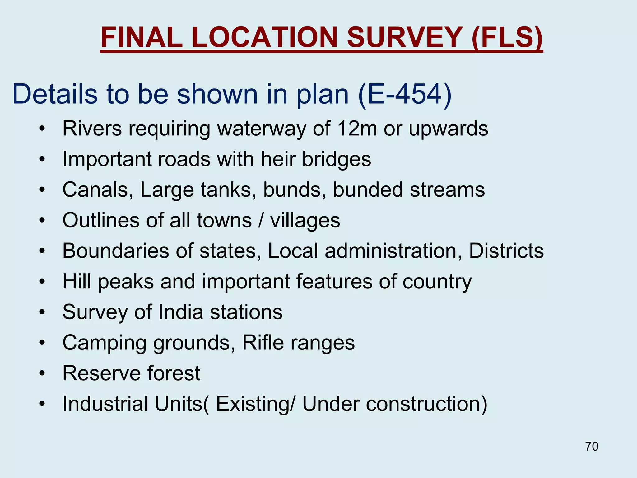 Indian Railways Surveying (RECT, PECT and FLS) | PPTX