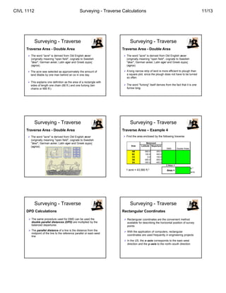Surveying traverse | PDF