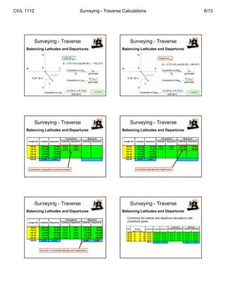 Surveying traverse | PDF