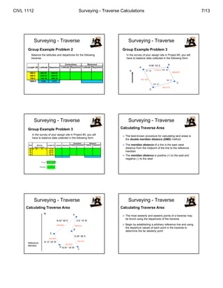 Surveying traverse | PDF