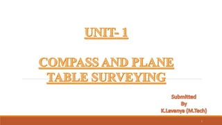 COMPASS AND PLANE TABLE SURVEYING | PPTX