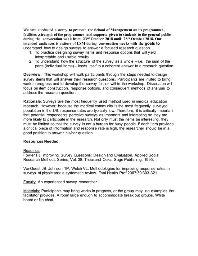 Survey introduction | PDF