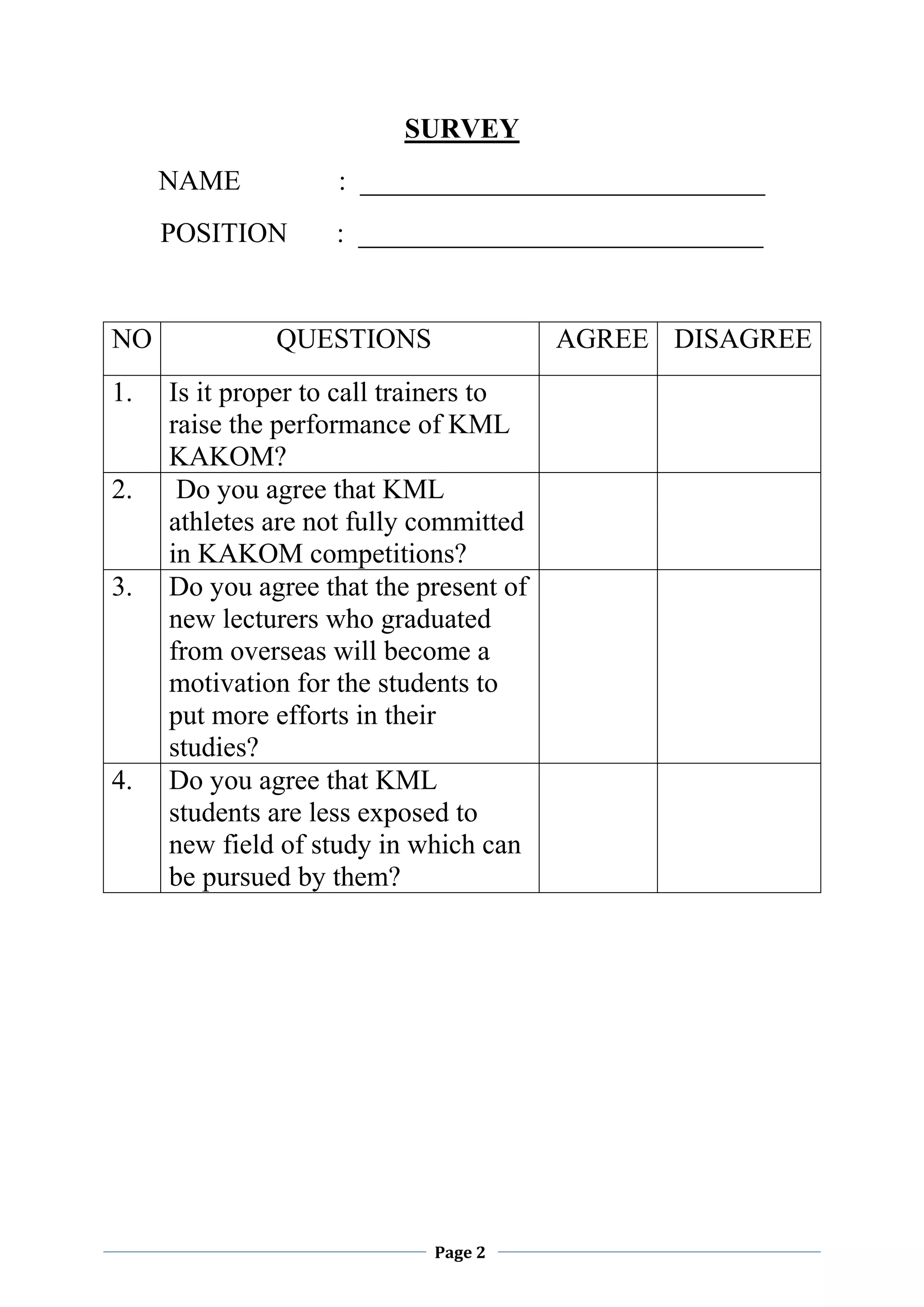 Survey ( kakom & academic ) | PDF