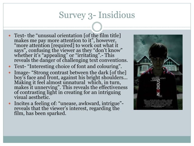 Survey Key Findings- Film Poster | PPT