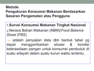 JENIS-JENIS SURVEY KONSUMSI MAKANANN.ppt
