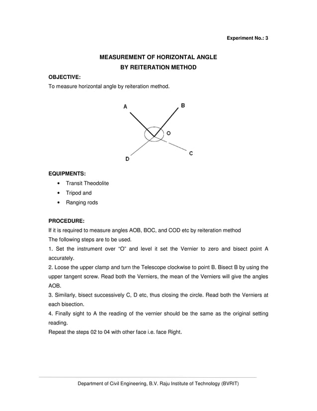 Surveying Lab II Manual | PDF