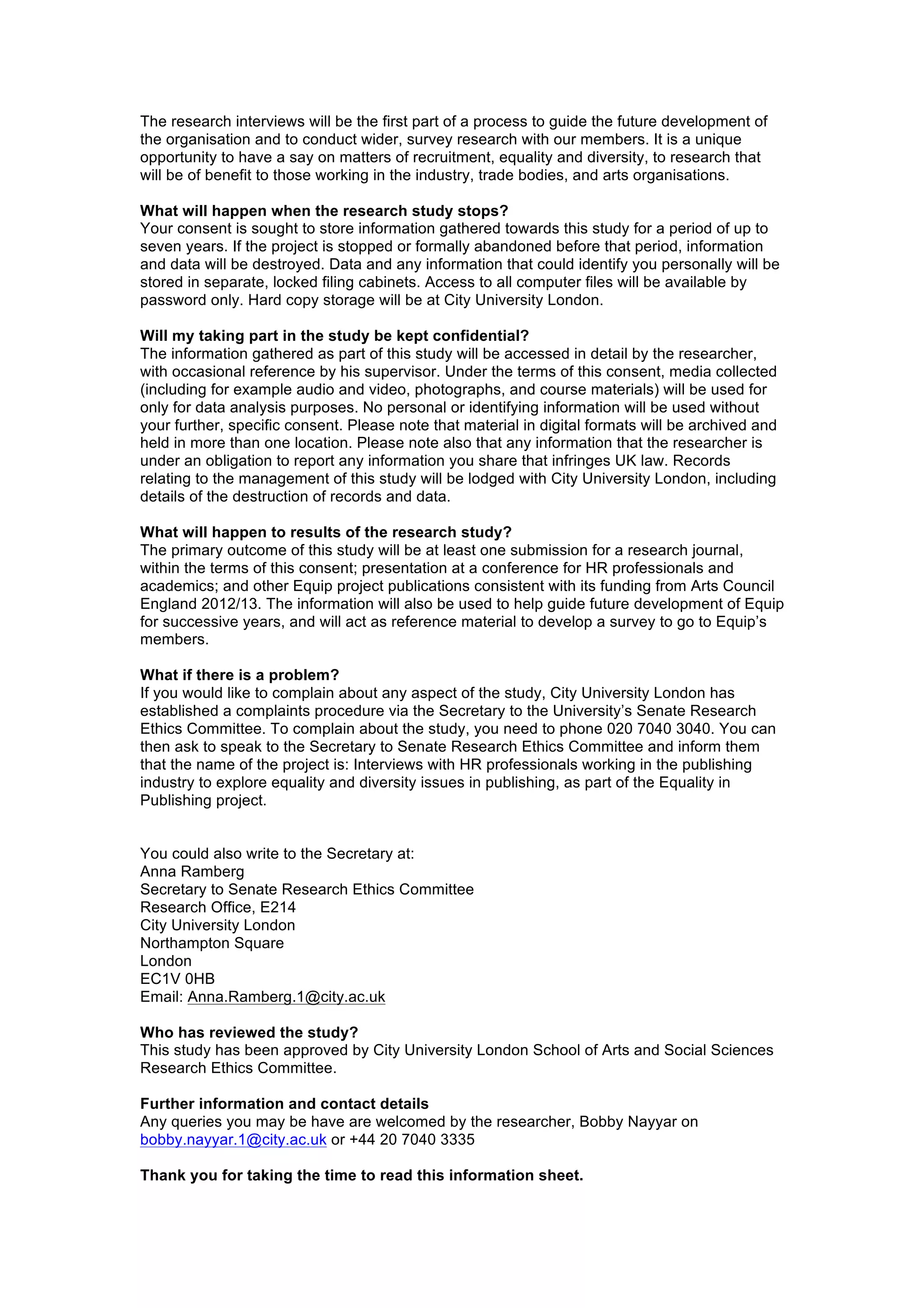 Survey letter ethics | PDF