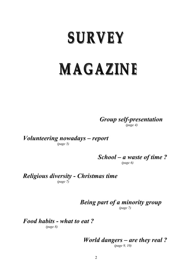 Survey magazine | PDF