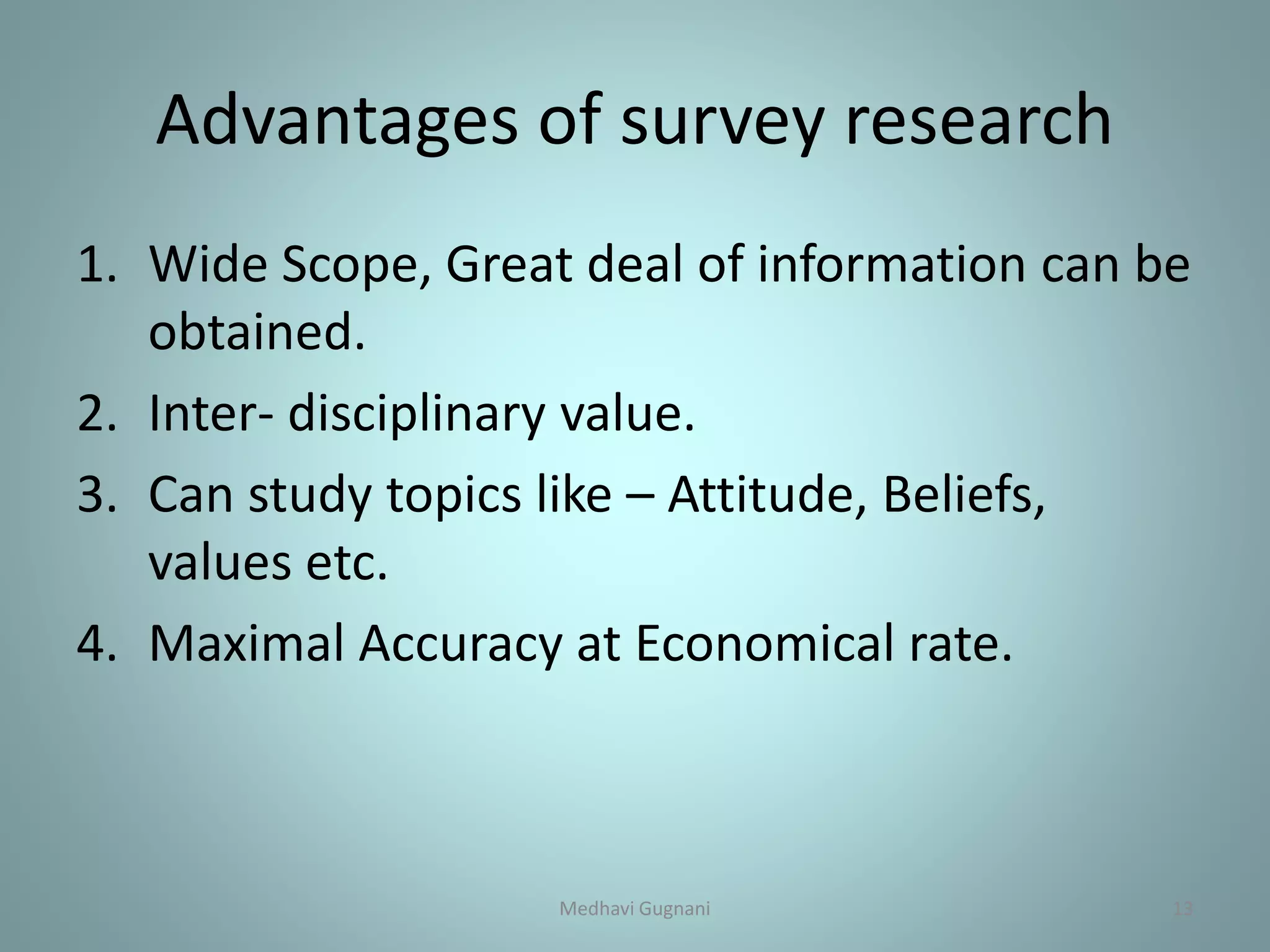 Survey method. | PPTX