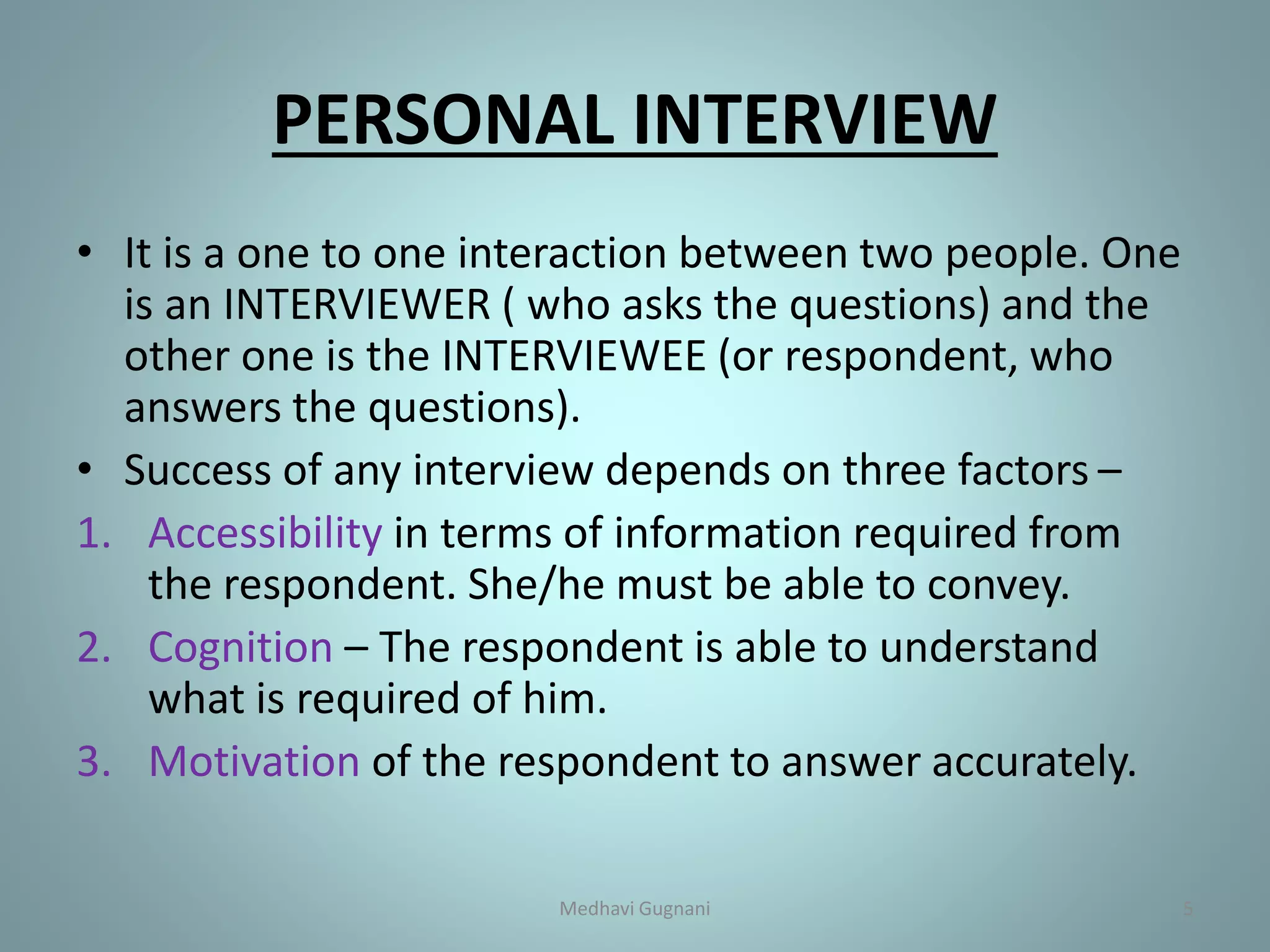 Survey method. | PPTX