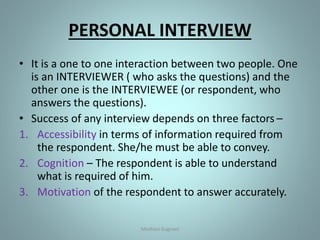 Survey method. | PPTX