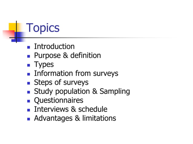 survey method.ppt community medicine psm | PPT