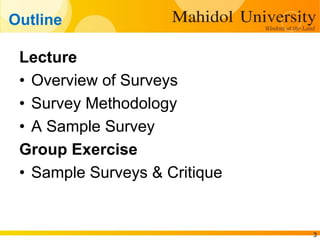 Survey Methods | PDF