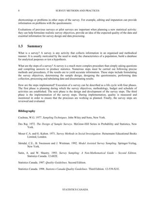 Survey methods and practice | PDF