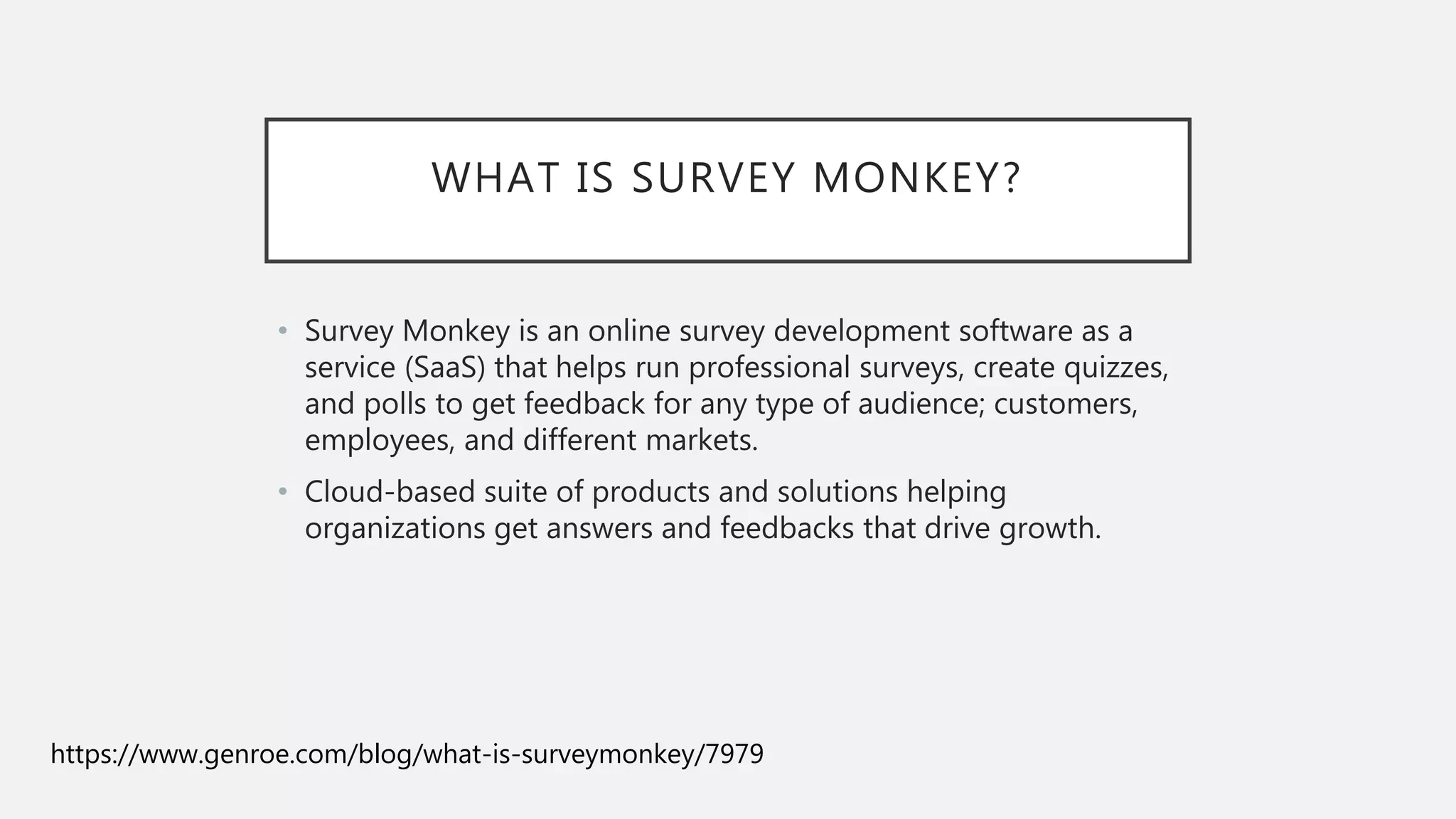 Survey Monkey SAAS ERP | PPTX