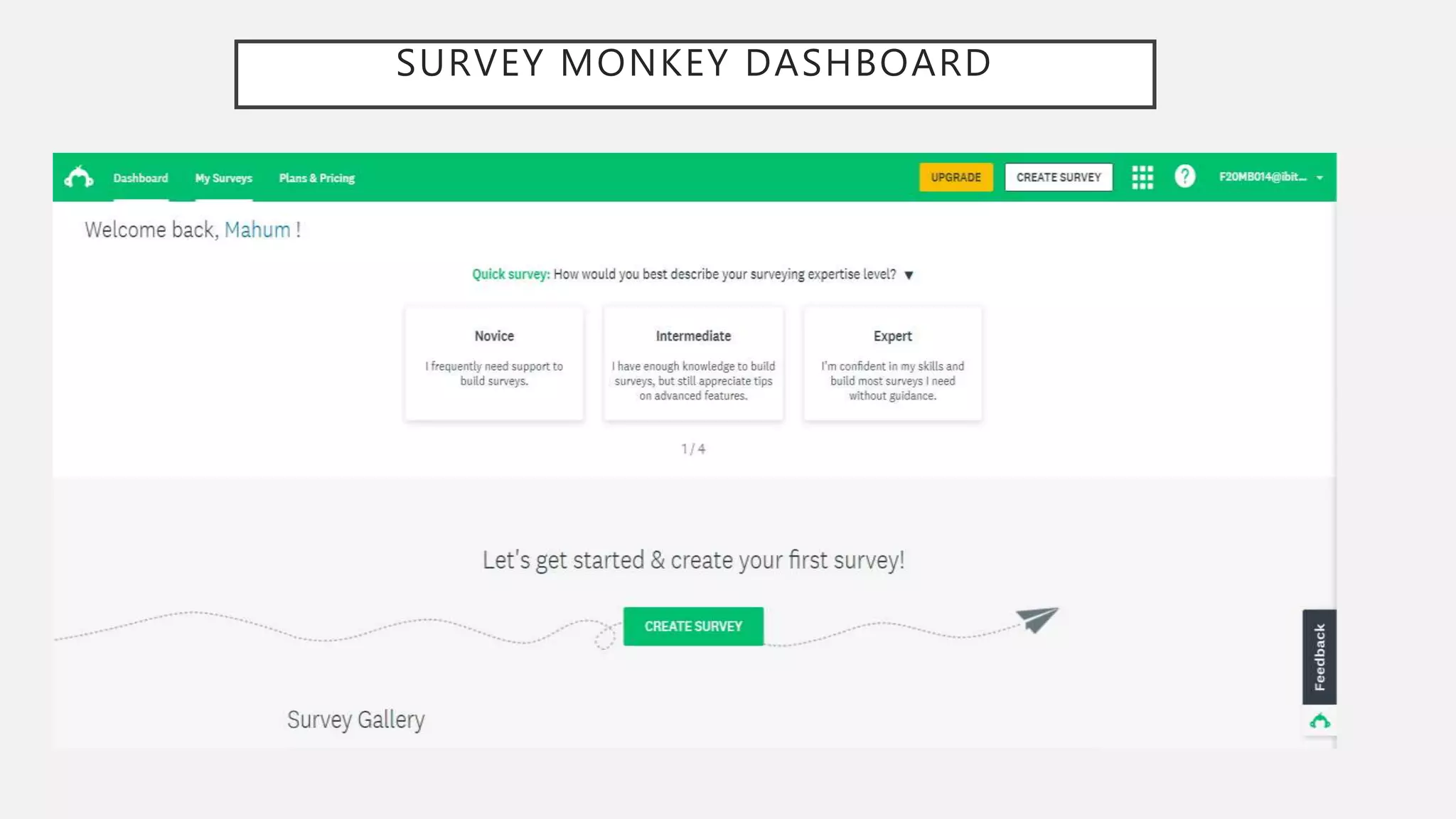 Survey Monkey SAAS ERP | PPT