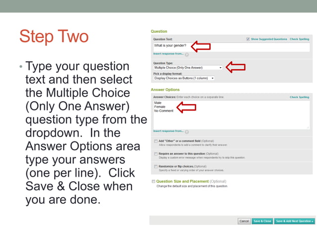 Add Questions to a Survey - SurveyMonkey | PPT
