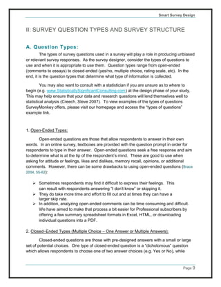 SurveyMonkey - Smart Survey Design Guide | PDF