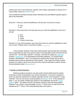SurveyMonkey - Smart Survey Design Guide | PDF