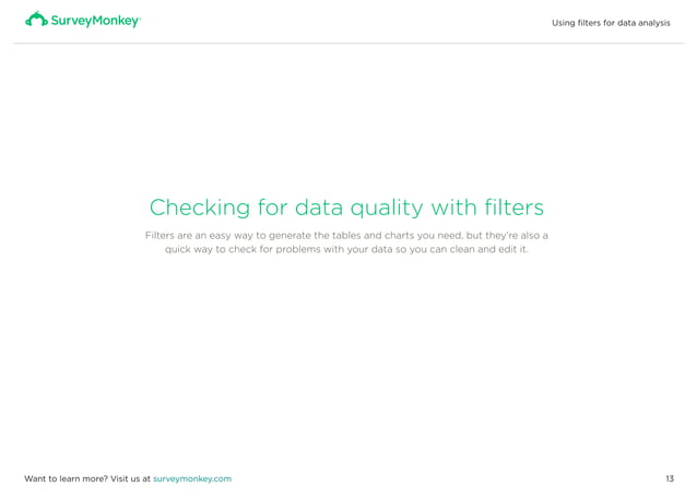 Guide: 7 ways to better filter your surveys | PPT