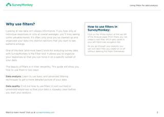Guide: 7 ways to better filter your surveys | PPT