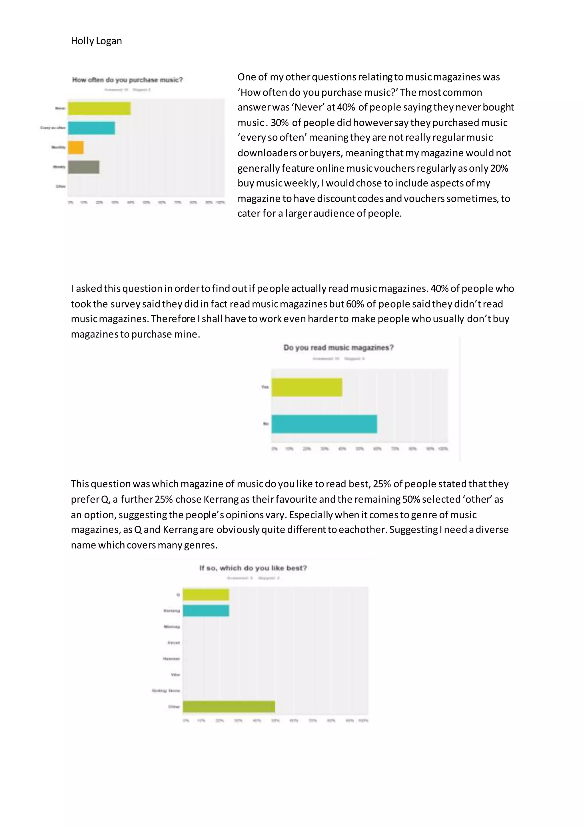 Survey monkey report | DOCX | Music | Entertainment