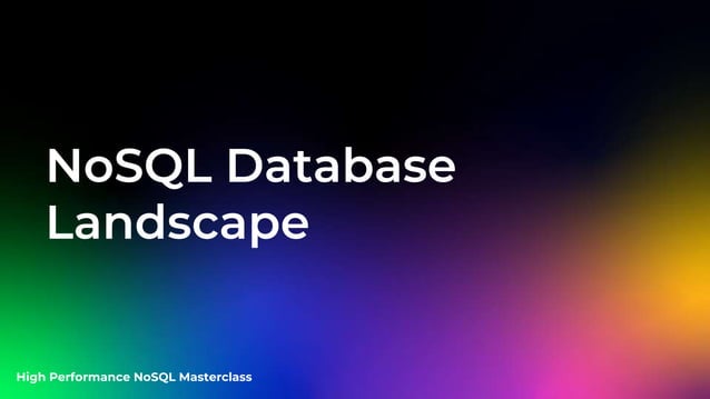 Survey of High Performance NoSQL Systems | PPTX