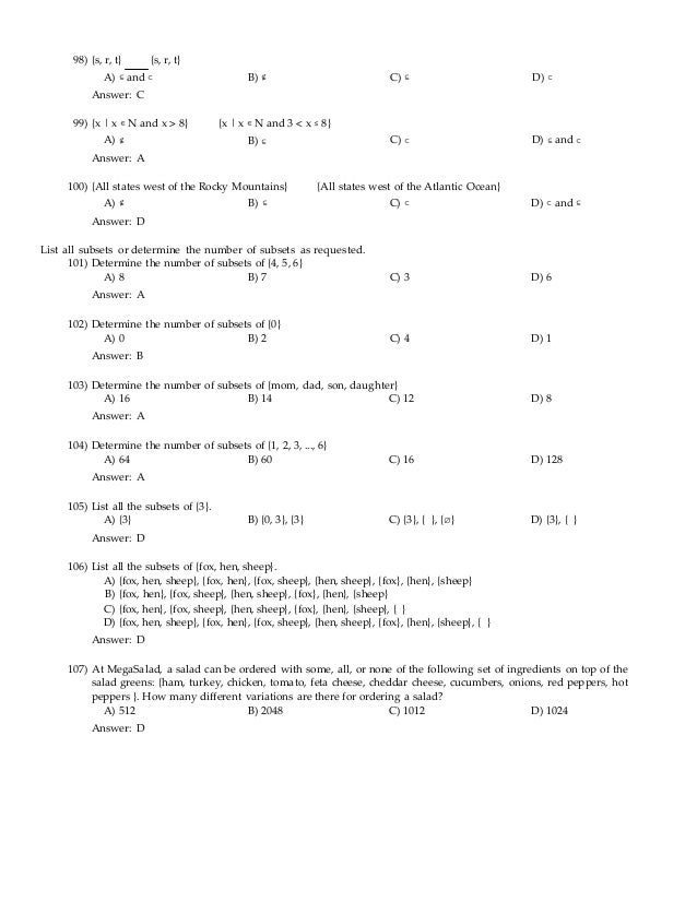 Survey Of Mathematics With Applications 10th Edition Angel Test Bank