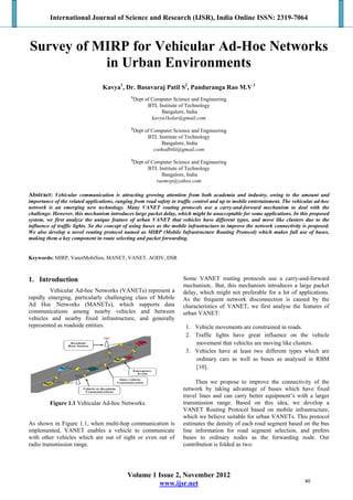 Survey of mirp for vehicular ad hoc networks in urban environments | PDF | Computer Networking ...