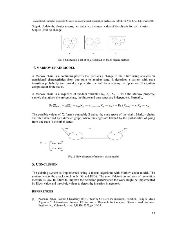 Survey of network anomaly detection using markov chain | PDF