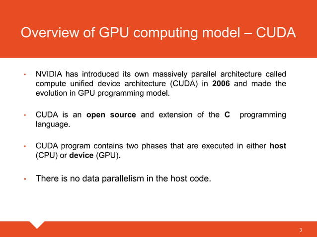 Survey of using gpu cuda programming model | PPT Survey of using gpu cuda programming model | PPT
