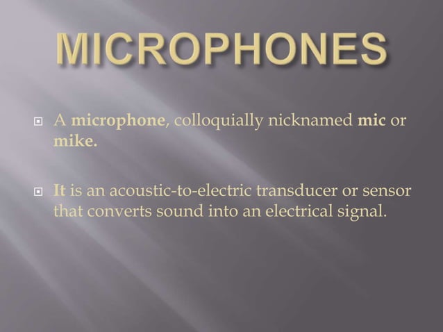 Survey of various types of acoustics instruments