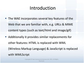 Survey of WML | PPT