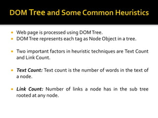 Survey on article extraction and comment monitoring techniques | PPT