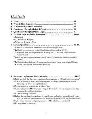 Survey on biotech product perception | PDF