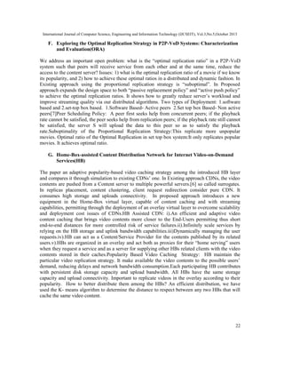 Survey on caching and replication algorithm for content distribution in peer to peer networks | PDF