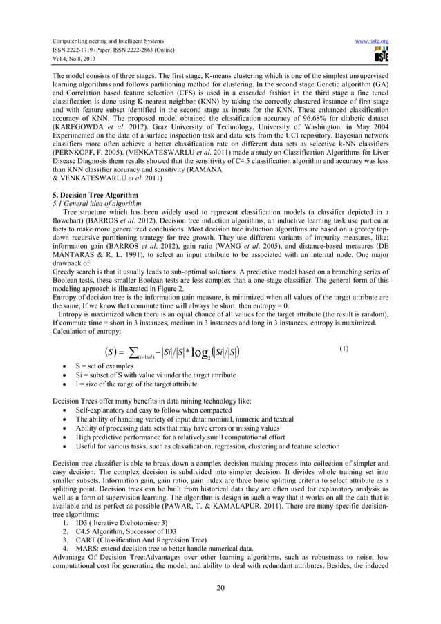 Survey On Classification Algorithms For Data Mining Comparison And 8720