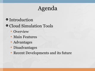 Survey on cloud simulator | PPT