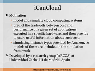Survey on cloud simulator | PPT