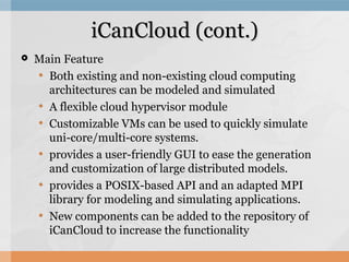 Survey on cloud simulator | PPT