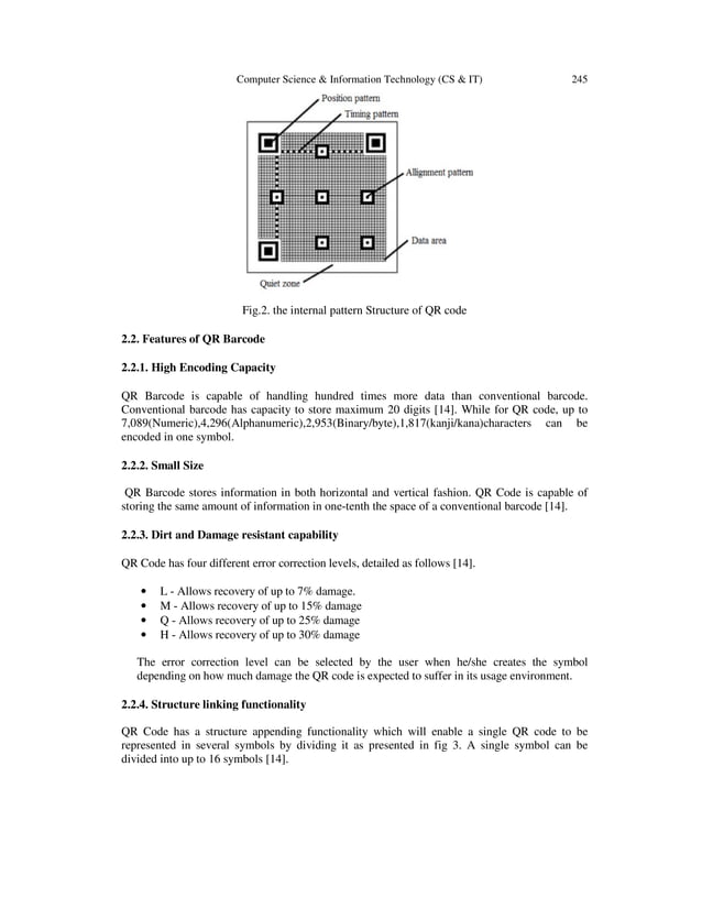Survey on information hiding techniques using qr barcode | PDF ...